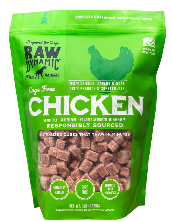 Raw Dynamic CF Chicken Frozen Dog 3# – The Pets Natural Choice